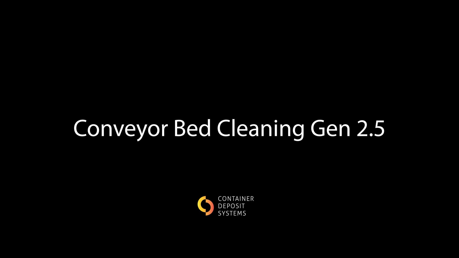 Gen 2.5 ART Conveyor Bed Cleaning - Container Deposit Systems